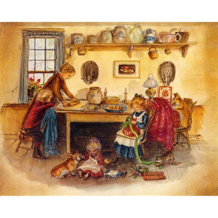 Sugar Cookies Baking Watercolor Print by Tasha Tudor – Tasha Tudor and ...