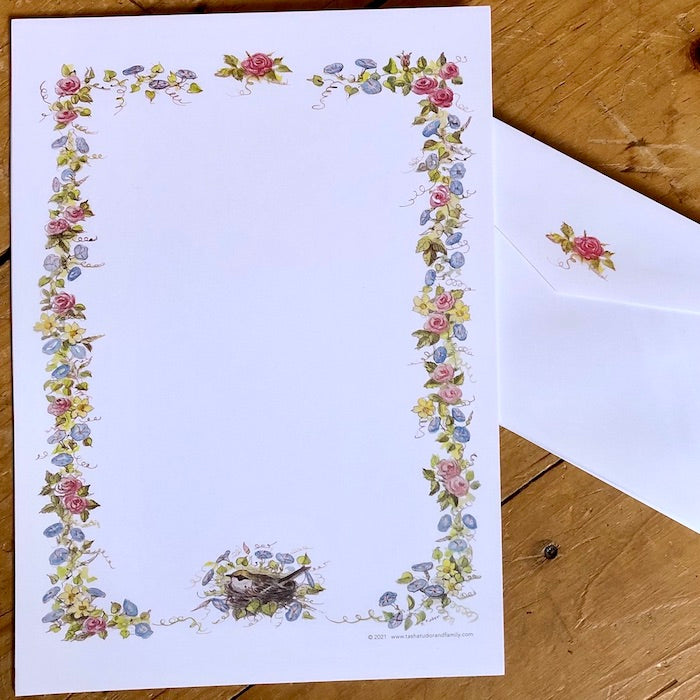 Rose & Morning Glory Writing Paper Set – Tasha Tudor and Family